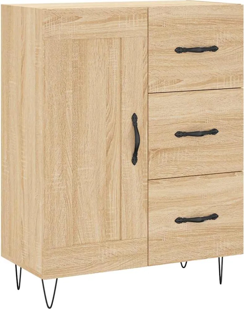 Skříň highboard dub sonoma 69,5 x 34 x 180 cm kompozitní dřevo 3200036
