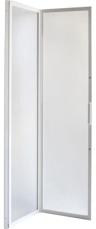 Sprchové dveře DIANA - 185 cm, Univerzální, Hliník bílý, Polystyrol 2,2 mm (acrilico), 90 cm HOPA