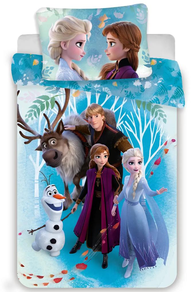 Dětské bavlněné povlečení Frozen Family - 140x200cm + 70x90cm