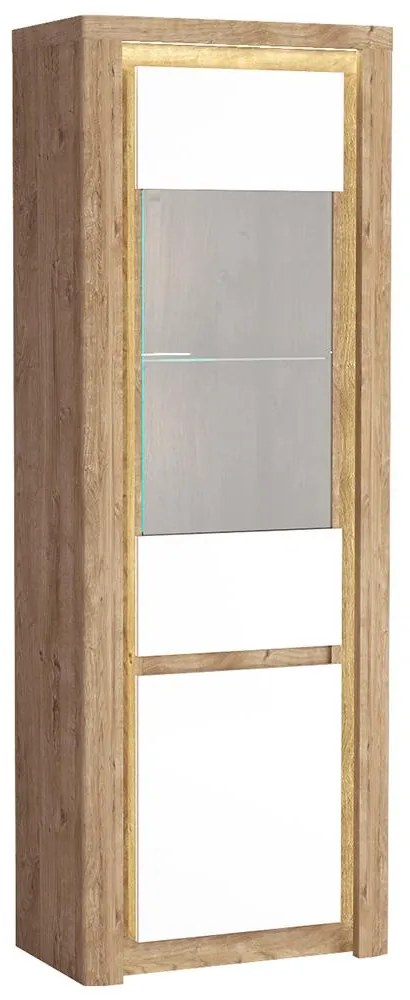 Obývací stěna LIVINIO | 5 dílů | 232,5 cm + 144 cm + 110x63 cm | sestava B | V CENĚ LED LIŠTY | ribbeck/bílá lesk