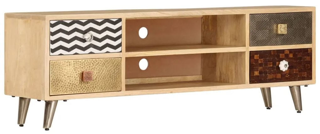 TV stolek 120 x 30 x 40 cm masivní mangovníkové dřevo 247340