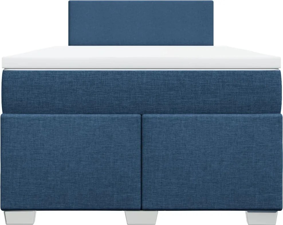 Box spring postel s matrací modrá 120x200 cm textil 3285854