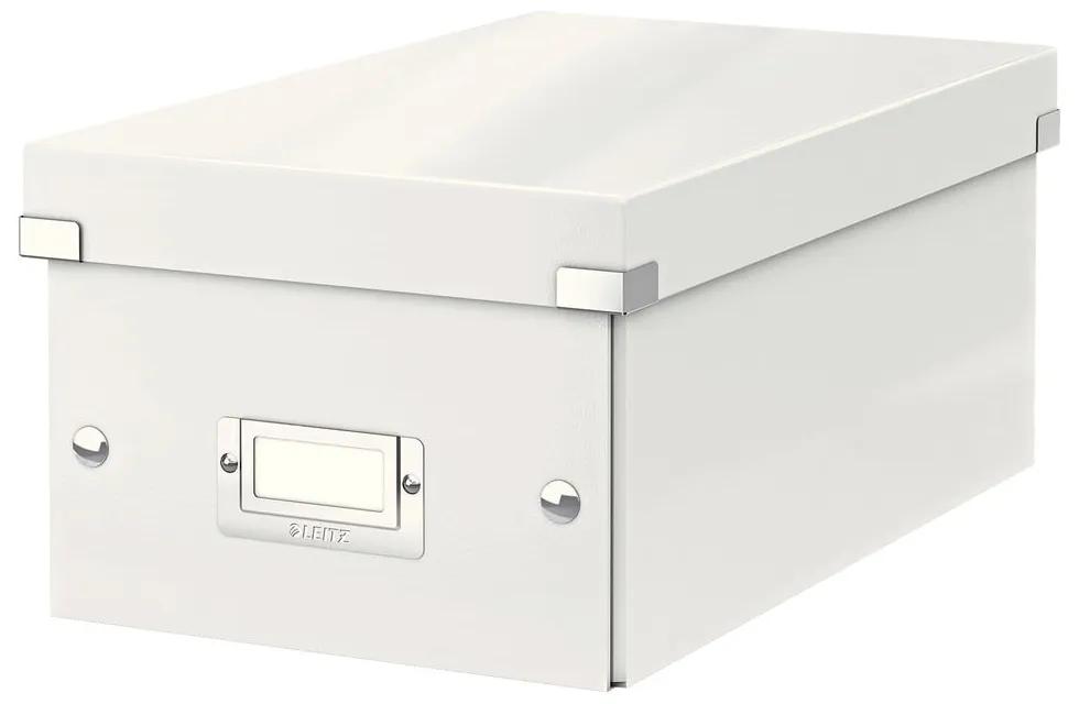 Bílý kartonový úložný box s víkem 21x35x15 cm Click&amp;Store – Leitz