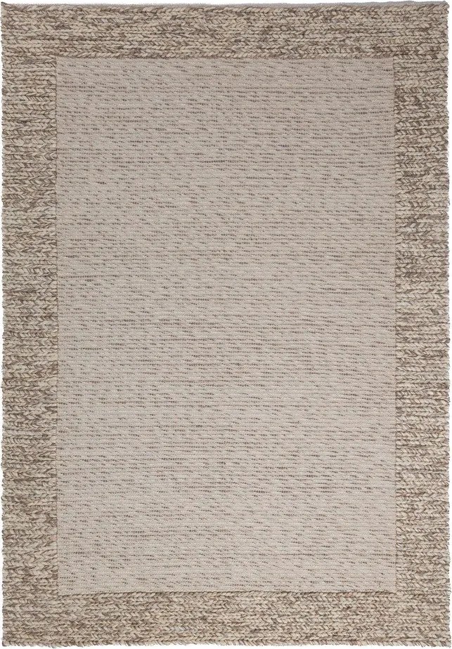 Ručně tkaný koberec s příměsí vlny v přírodní barvě 120x170 cm Rue – Flair Rugs