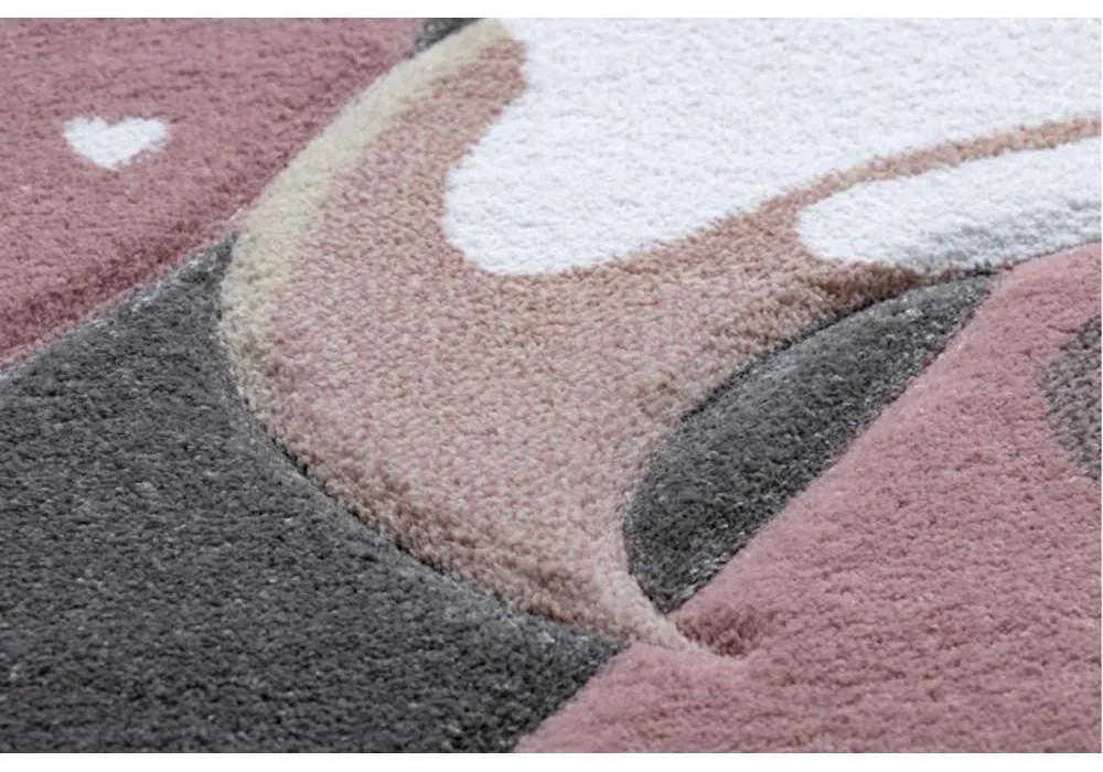 Dětský kusový koberec Plaměňák růžový 200x290cm