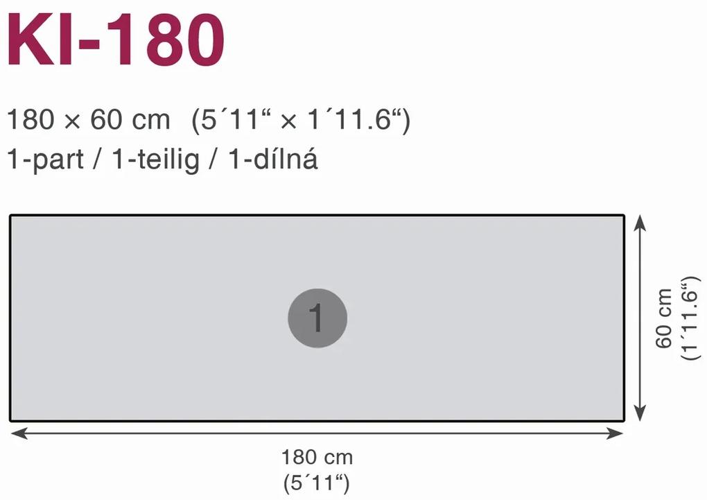 DIMEX | Fototapeta do kuchyně Bílá restaurační cedule KI-180-226 | 180 x 60 cm | šedá, béžová, bílá
