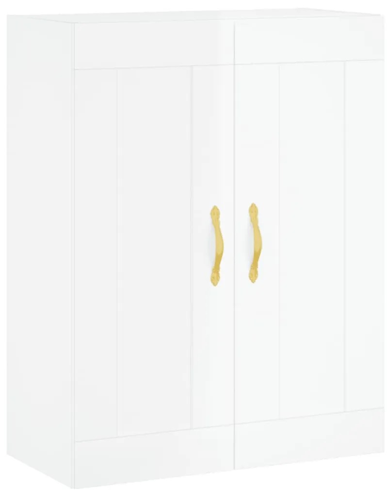 Skříň highboard lesklá bílá 69,5 x 34 x 180 cm kompozitní dřevo,  3200051