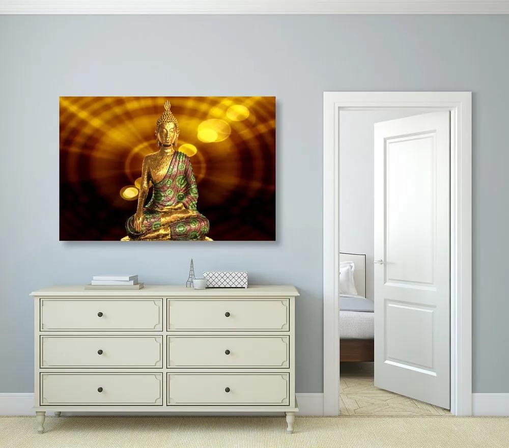 Obraz socha Budhu s abstraktním pozadím Varianta: 90x60