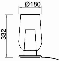 Mantra Nora, stolní lampa 1xE27 kouřové sklo/černý mramor, průměr 18cm