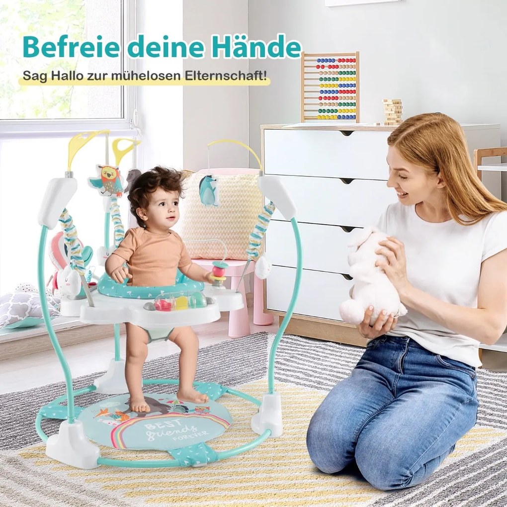 Costway Baby Sky Jumperoo s nastavitelnou výškou a hračkami