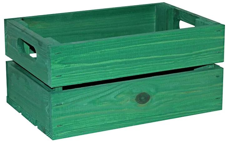 Asko Dřevěná bedýnka zelená 30x20 cm