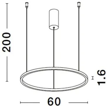 LED lustr Tarquin 60 Stříbrná