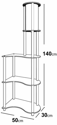 Stojací lampa s poličkami NOTO 1xE27/40W/230V béžová/černá