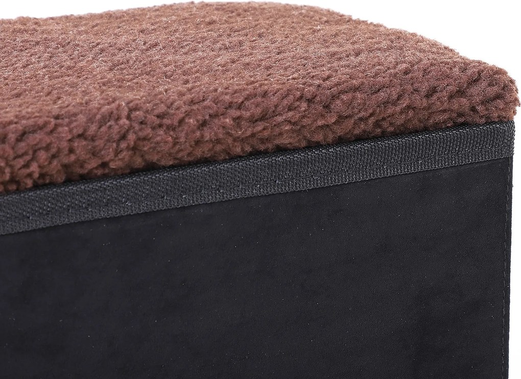 PawHut schody pro domácí mazlíčky skládací schody pro kočky schody pro psy se 3 stupni úložný prostor pro kočky a psy MDF černá 40x54x48cm
