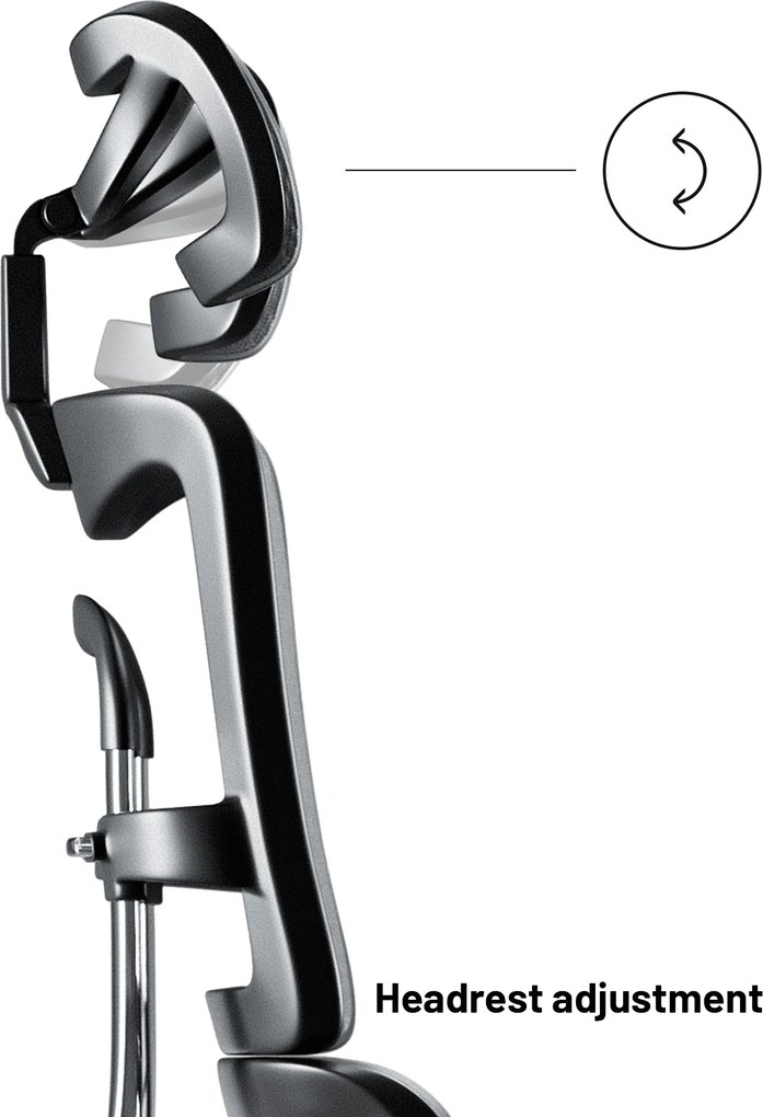 Ergonomická kancelářská židle s podnožkou Normal Size, černý-šedý: Diablo V-Master