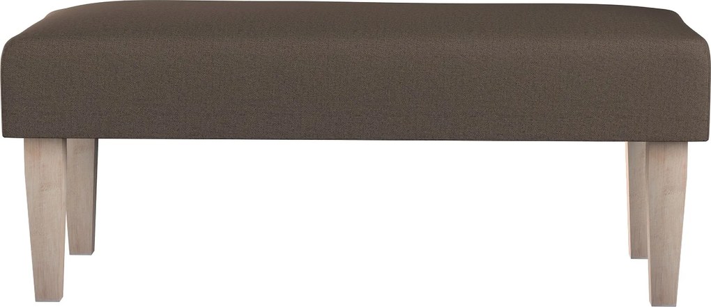 Dlouhá lavička 100x40cm barva hnědá látka pletený vzor