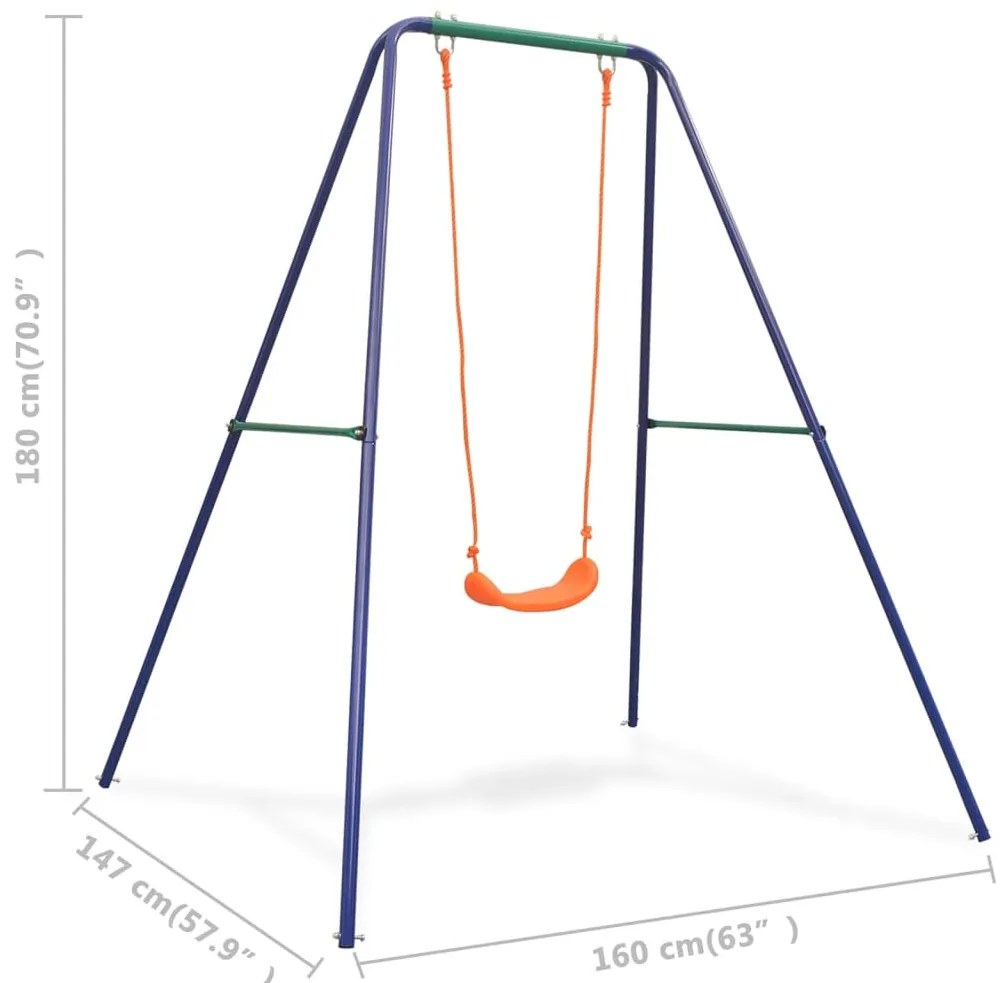 vidaXL Marketos Houpačka pro jedno dítě oranžová