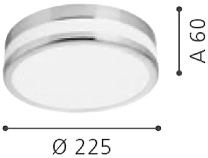 EGLO PALERMO koupelnové stropní LED svítidlo průměr 225mm, 11W, IP44, 230V - 94998