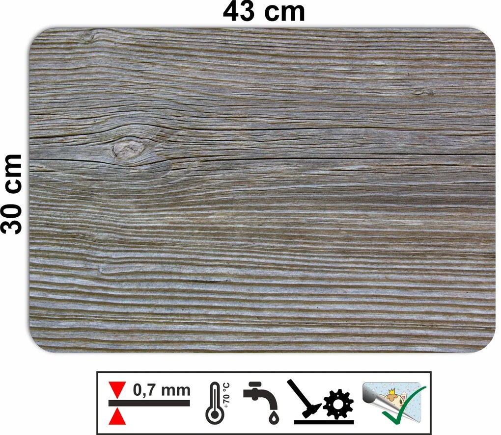 PokojovaDekorace.cz, Prostírání - 084, Suché šedé dřevo, 43x30cm