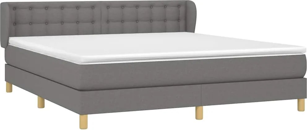 Box spring postel s matrací tmavě šedá 180x200 cm textil 3127142