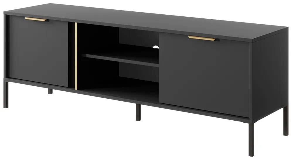Obývací stěna LARS B | 3 díly | 256,4 cm + 96,9x60 cm | antracit
