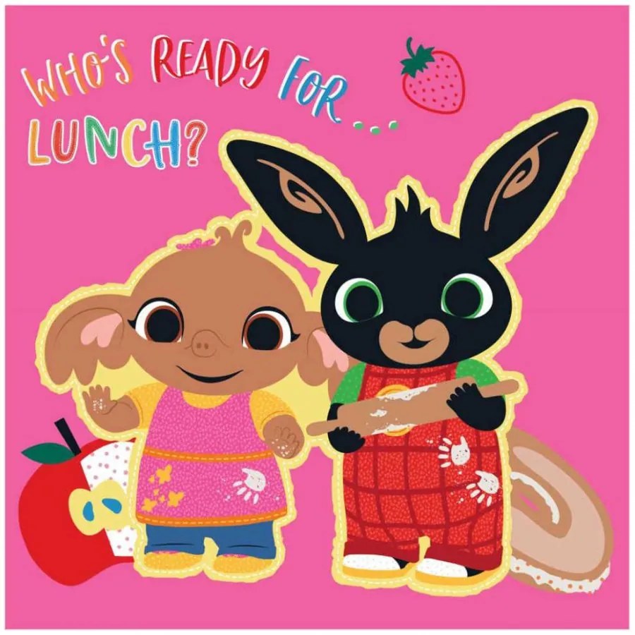 Dívčí ručník Zajíček Bing - motiv Who's ready for lunch - 35 x 35 cm