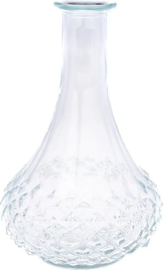 Krémová skleněná váza (výška 21 cm) – Dakls