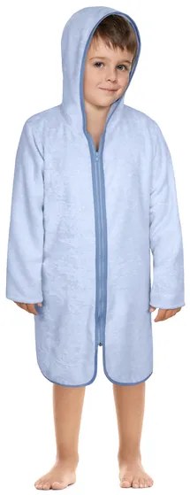 Bellatex Froté dětský župan na zip modrá rozměr vel. 9 - 12 let