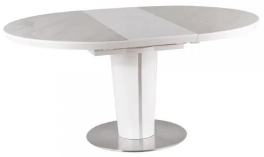 Jídelní stůl Orbit, průměr 120 cm / Mramor / Bílá