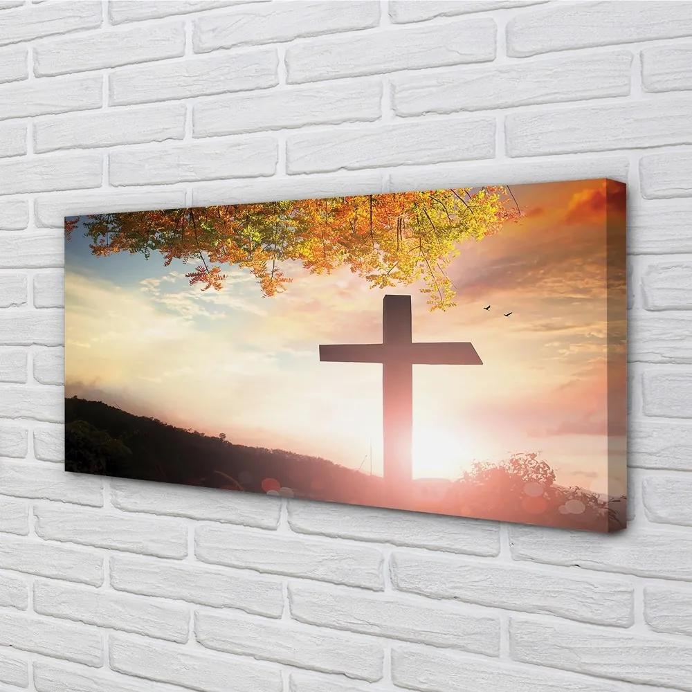Obrazy na plátně cross tree 125x50 cm