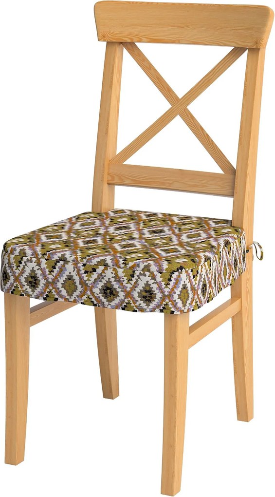 Sedák na židli IKEA Ingolf barva vícebarevná látka pletený vzor, vzorované
