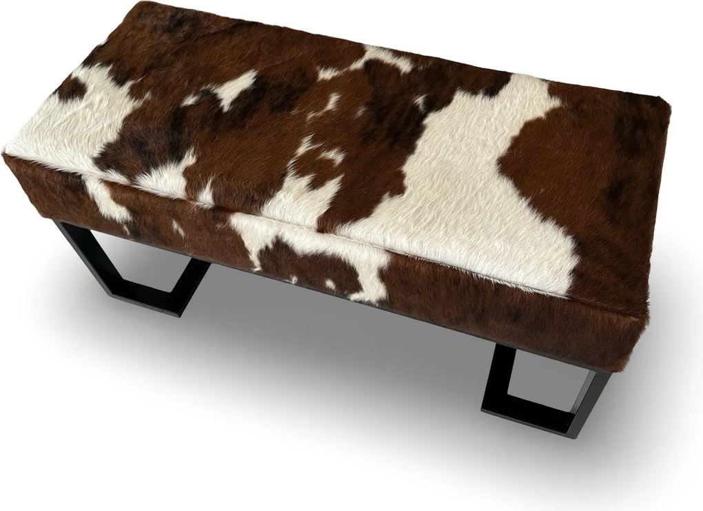 Luxusní kožený taburet - lavice - Henrik exotic tricolor