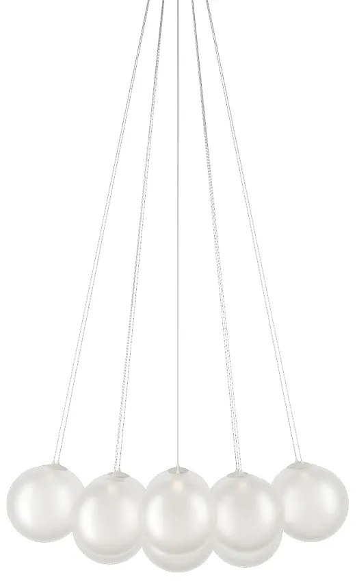 Lodes Random Cloud 14 ø23, závěsné svítidlo LED 14 x 5W 2700K, bílé sklo, rozměr 103x91cm