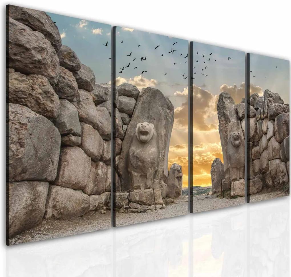 Obraz Lví brána Hattusha Velikost (šířka x výška): 160x90 cm