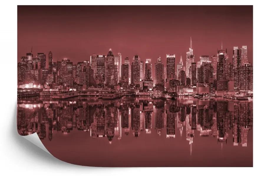 Fototapeta New York Reflections In Red Hladký vinyl 135x90