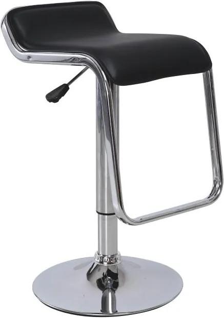Barová židle, ekokůže černá / chrom, ILANA 0000138349 Tempo Kondela