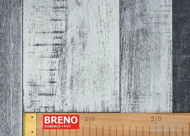 Breno PVC PLAZA Cuban Oak 909M - šedé dřevo, šíře 100 cm