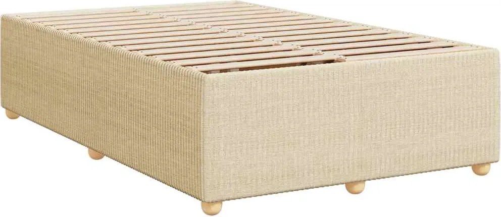 Box spring postel s matrací krémová 120x200 cm textil 3285565