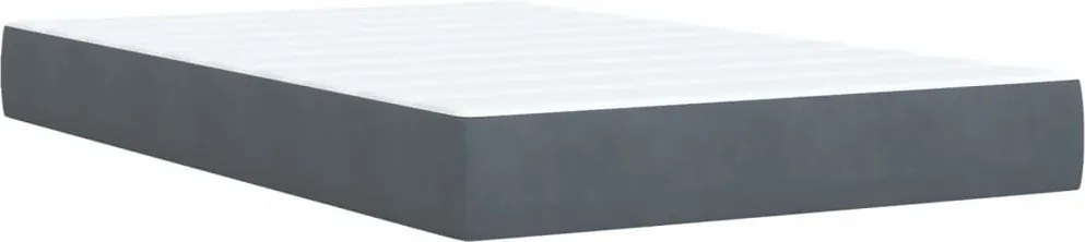Box spring postel s matrací tmavě šedá 120 x 200 cm samet 3290889