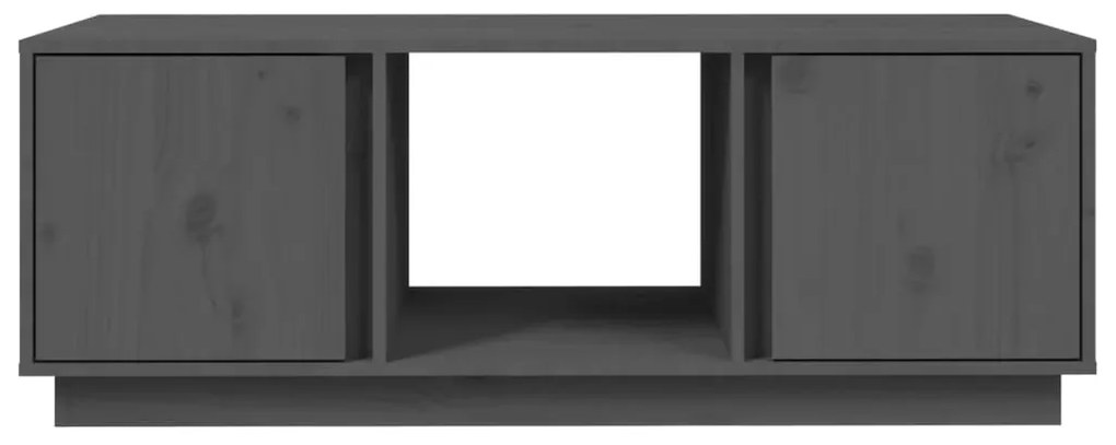 Konferenční stolek šedý 110x50x40 cm masivní borové dřevo - Default Title