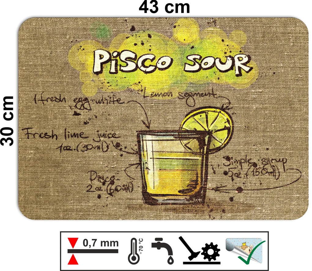 PokojovaDekorace.cz, Prostírání - 034, Whiskey Sour, 43x30cm