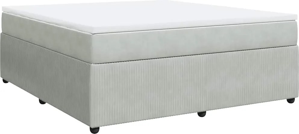 Box spring postel s matrací světle šedá 180x200 cm samet 3285656