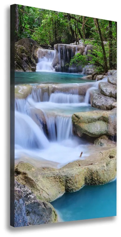 Wallmuralia Vertikální Foto obraz na plátně Vodopád Thajsko 50x100