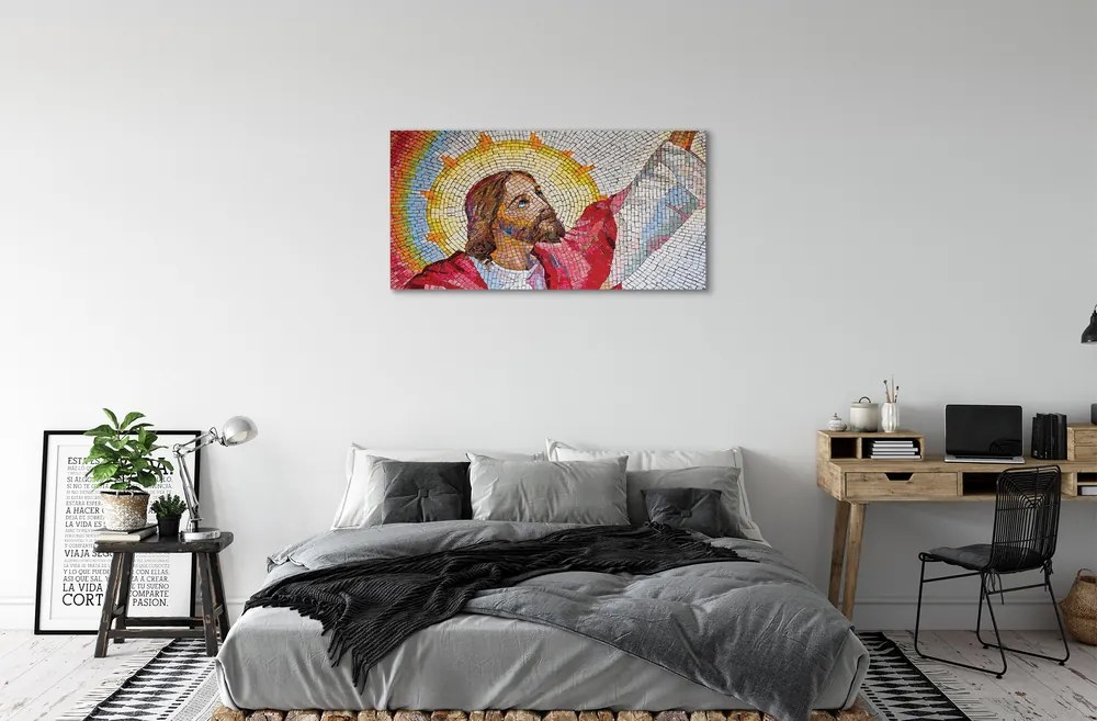 Obrazy na plátně mozaika Jesus 100x50 cm