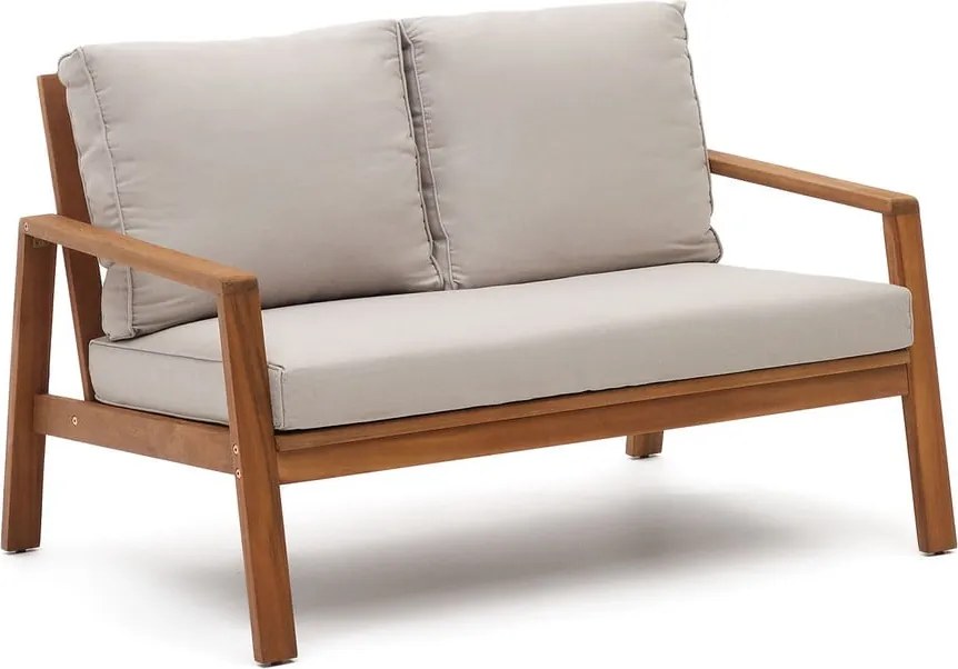 Béžový/v tmavě přírodní barvě zahradní lounge set z masivu akácie pro 4 Frares – Kave Home