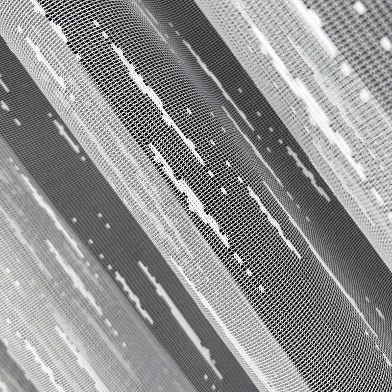 Ervi žakárová záclona bílá s riasiacou páskou 7002 - 150x300 cm