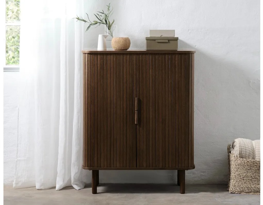 Designová skříňka Parveen 113 cm kouřový dub