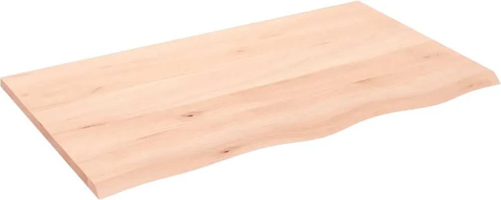 Koupelnová deska 100 x 60 x 2 cm neošetřené masivní dřevo 3156038