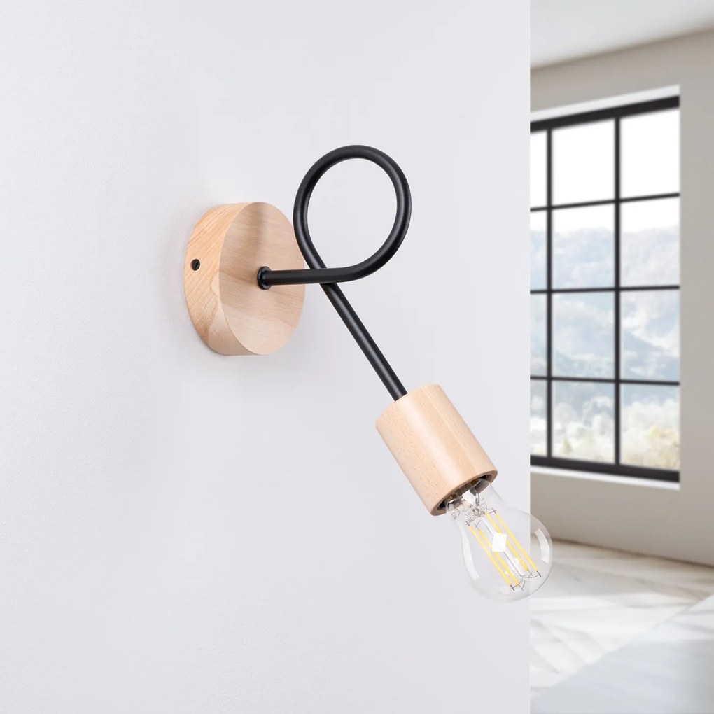 Sollux Lighting Nástěnné svítidlo EMBER černé