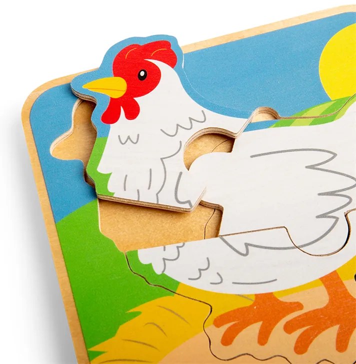 Bigjigs Toys Puzzle Životní cyklus slepice